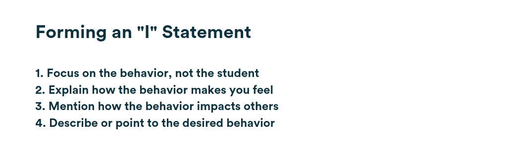 Using "I" Statements - Tagg Education, LLC